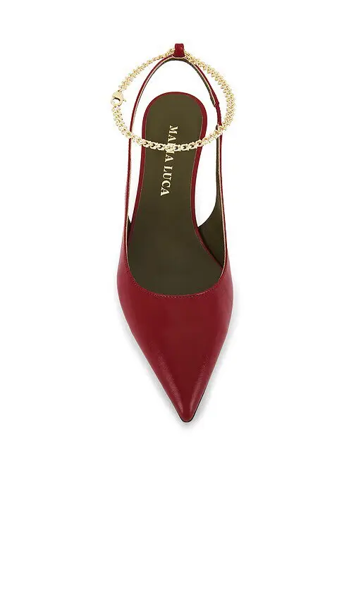 MARIA LUCA Leather Slingback Heel