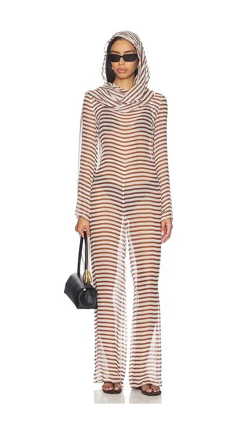 Cult Gaia Lakelyn Cover Up - Small Saddle Stripe