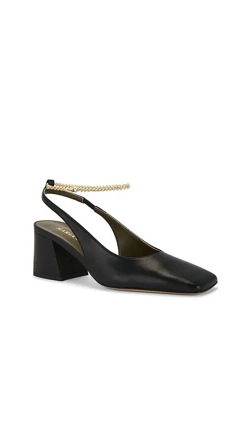 MARIA LUCA Ilaria Slingback Heel With Gold-tone Chain Detail