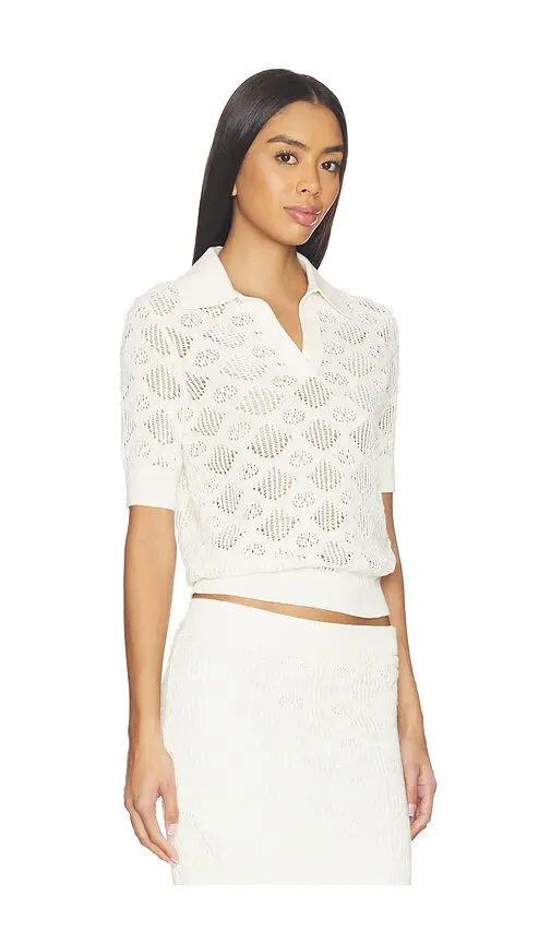 FAVORITE DAUGHTER The Courtside Polo Knit Top