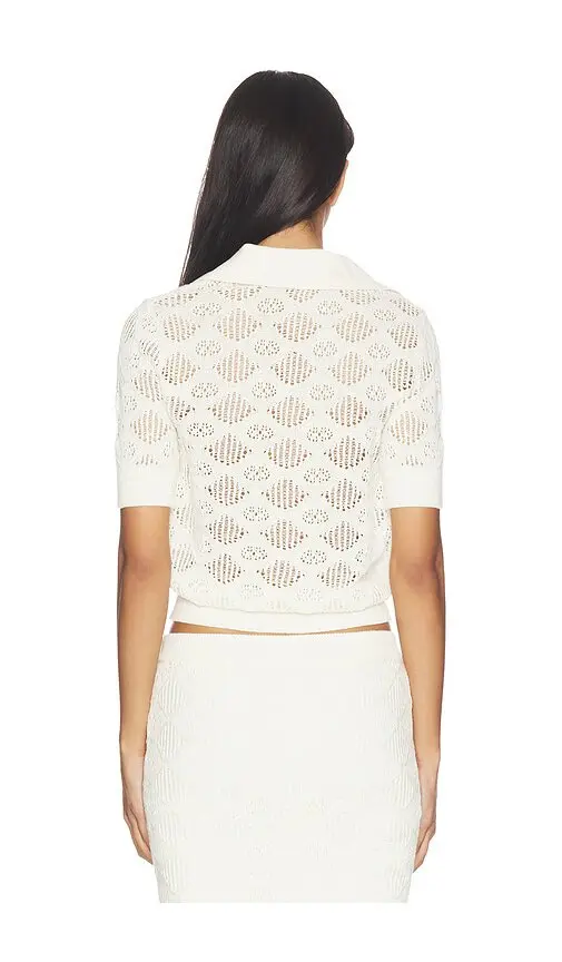 FAVORITE DAUGHTER The Courtside Polo Knit Top