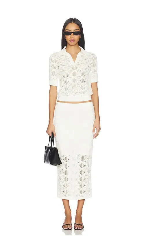 FAVORITE DAUGHTER The Courtside Polo Knit Top