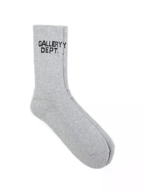 GALLERY DEPT. Logo Crew Socks - Grey
