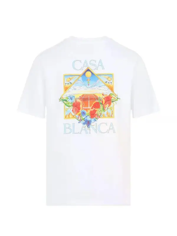 Casablanca Flower Court Icon T-shirt - White