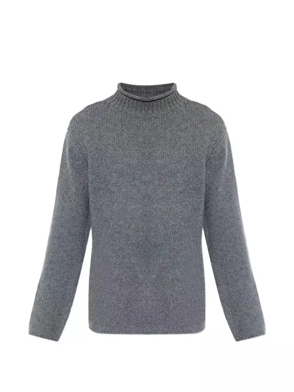 LISA YANG Sylvan High-neck Ribbed Sweater - Grey