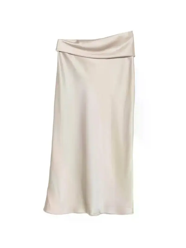 Patrizia Pepe Draped Midi Skirt - Grey