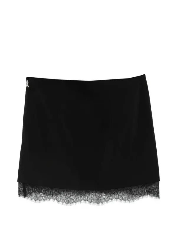 Patrizia Pepe Mini Skirt With Lace Hem