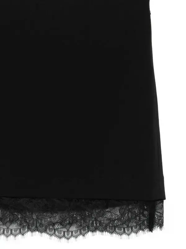 Patrizia Pepe Mini Skirt With Lace Hem