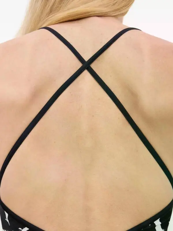 Loulou De Saison Korkem Cross-strap Printed Swimsuit