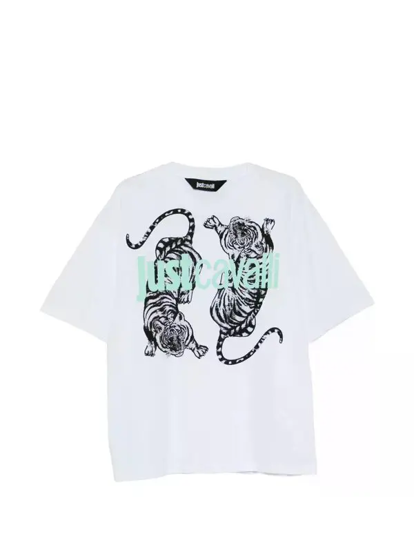 Just Cavalli Tiger Graphic T-shirt - White