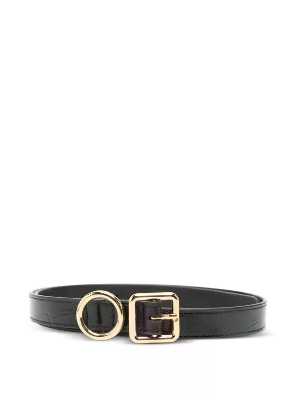 Jacquemus Round-buckle Leather Belt - Black