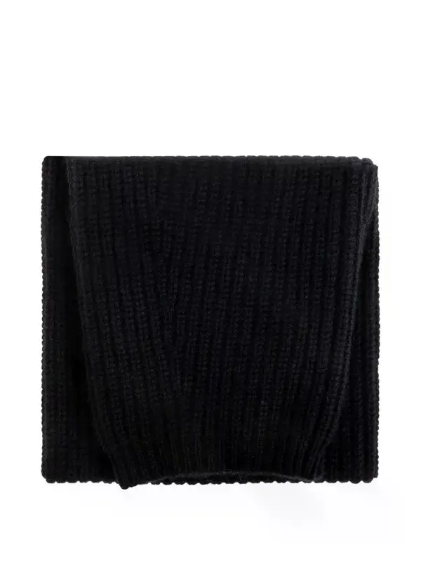 LISA YANG Ribbed Scarf - Black