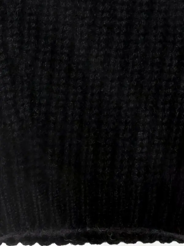 LISA YANG Ribbed Scarf - Black