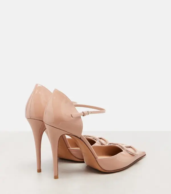 Valentino Garavani Vlogo Patent Leather Pumps - Pink