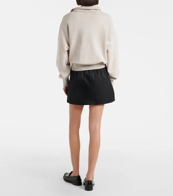 Prada Re-nylon Belted Miniskirt - Black