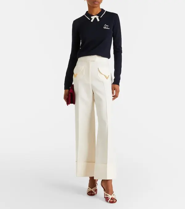 Valentino Garavani Chez Virgin Wool Polo Sweater