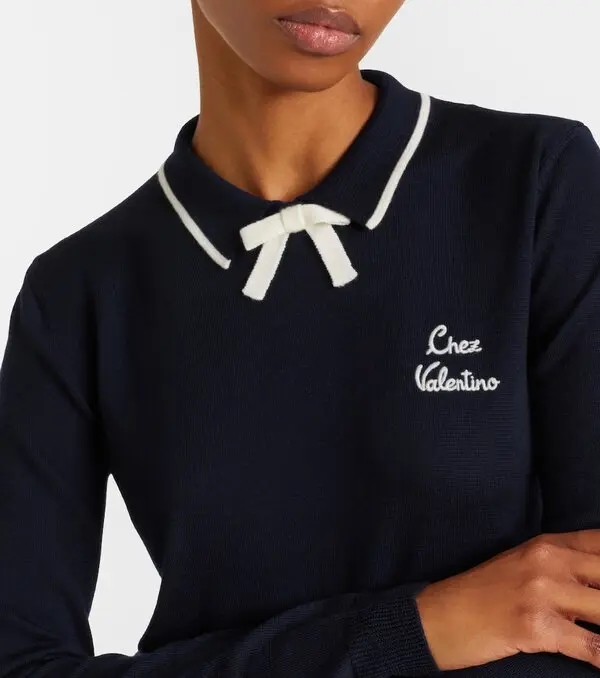 Valentino Garavani Chez Virgin Wool Polo Sweater