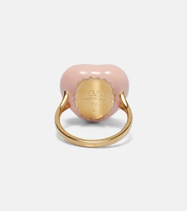 Valentino Garavani Vlogo Enamel Heart Ring