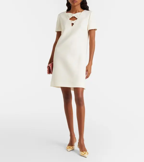 Valentino Garavani Vlogo Leather Slingback Pumps - White