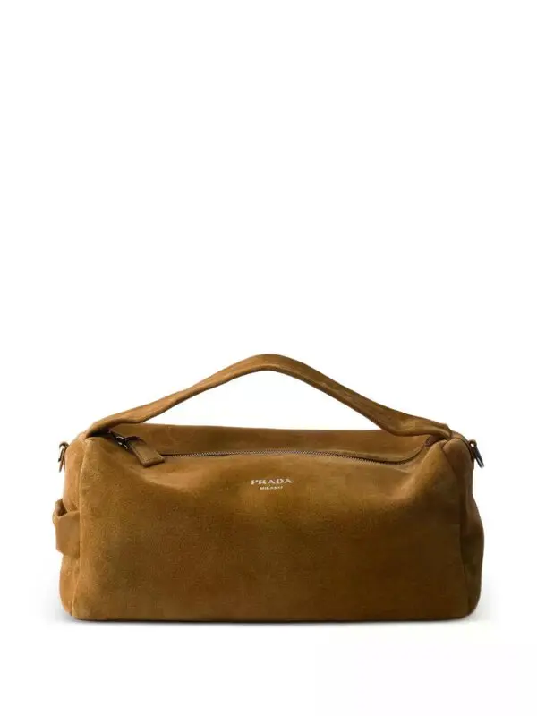 Prada Suede Shoulder Bag - Brown