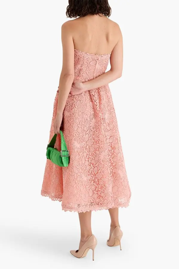 carolina herrera pink lace dress CH Carolina Herrera Kids Pink Lace Bow Detail Dress Size 10 Yrs