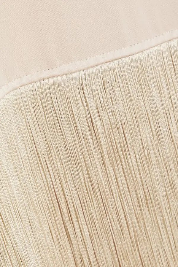 ESSE STUDIOS Cinca Strapless Fringed Maxi Dress