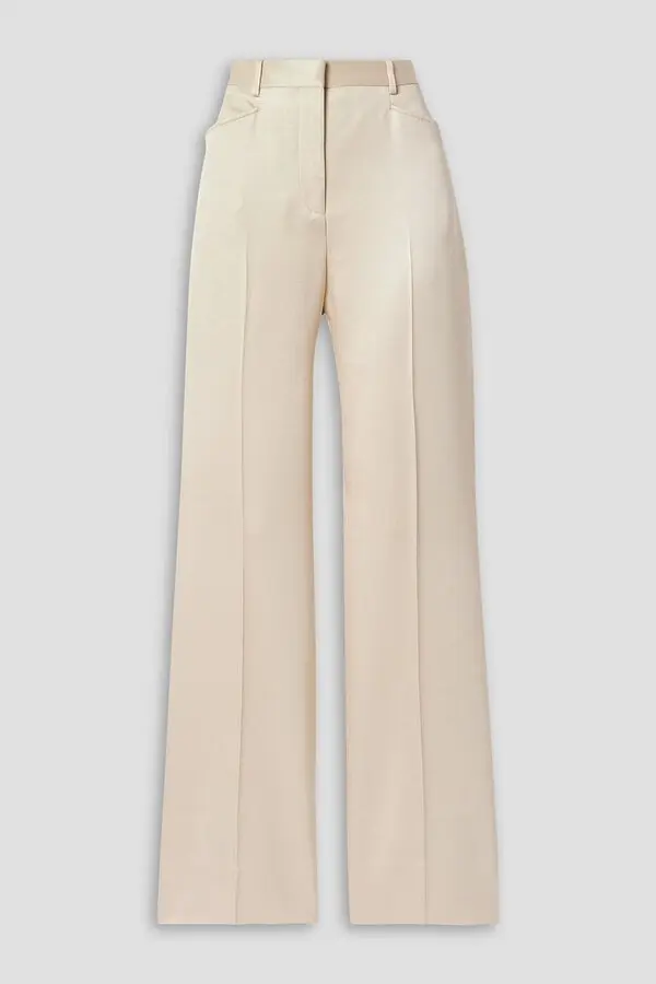 TOM FORD Silk And Wool-blend Twill Straight-leg Pants