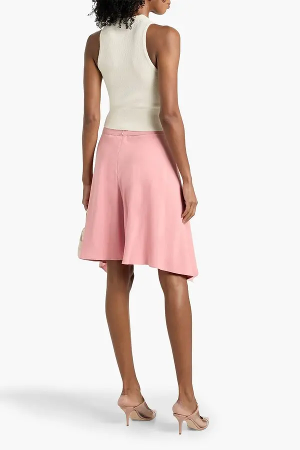 Max Mara Fenice Draped Silk-crepe Shorts
