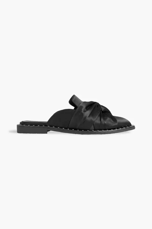 Stella McCartney Falabella Twisted Satin Slippers