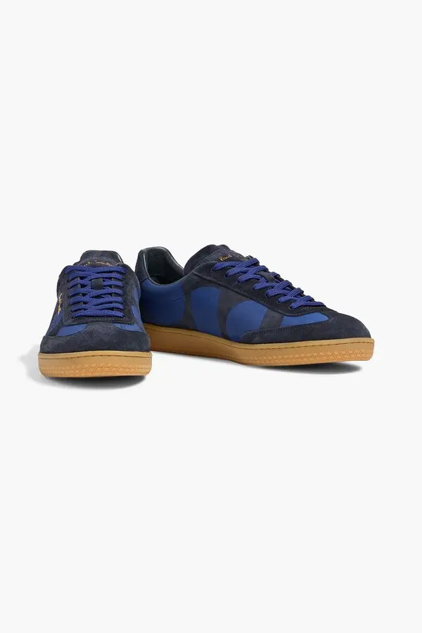 Paul Smith Como Printed Suede Sneakers - Navy
