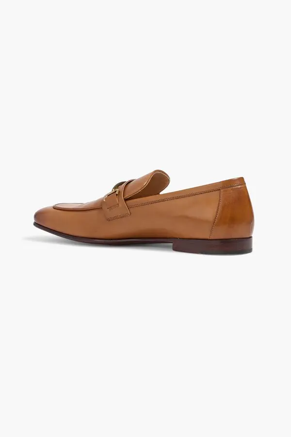 Dunhill Chiltern Burnished Leather Loafers
