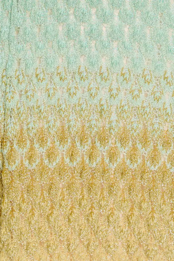 Missoni Metallic Crochet-knit Midi Dress