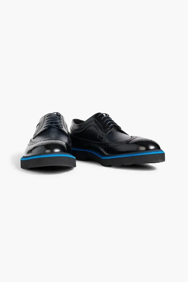Paul Smith Smooth And Pebbled Leather Oxford Brogues