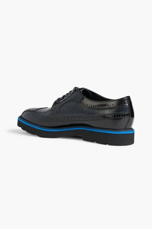 Paul Smith Smooth And Pebbled Leather Oxford Brogues