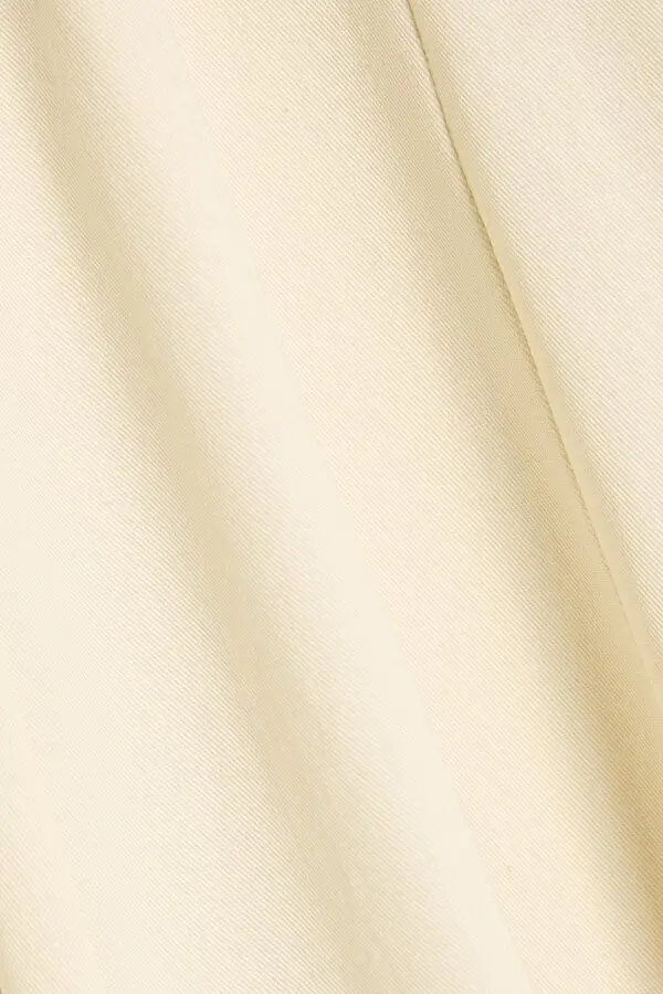Another Tomorrow Flared Cotton-blend Twill Midi Dress - Ivory