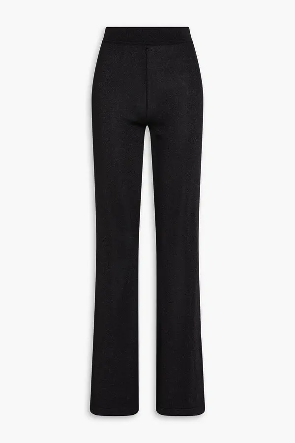 Missoni Metallic Knit Flared Pants - Black