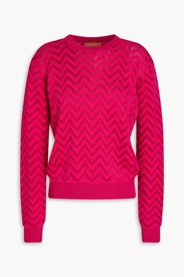 Missoni Crochet-knit Cotton-blend Sweater