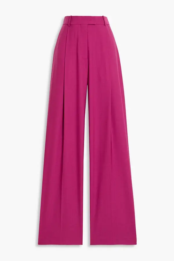 Another Tomorrow Wool-blend Wide-leg Trousers