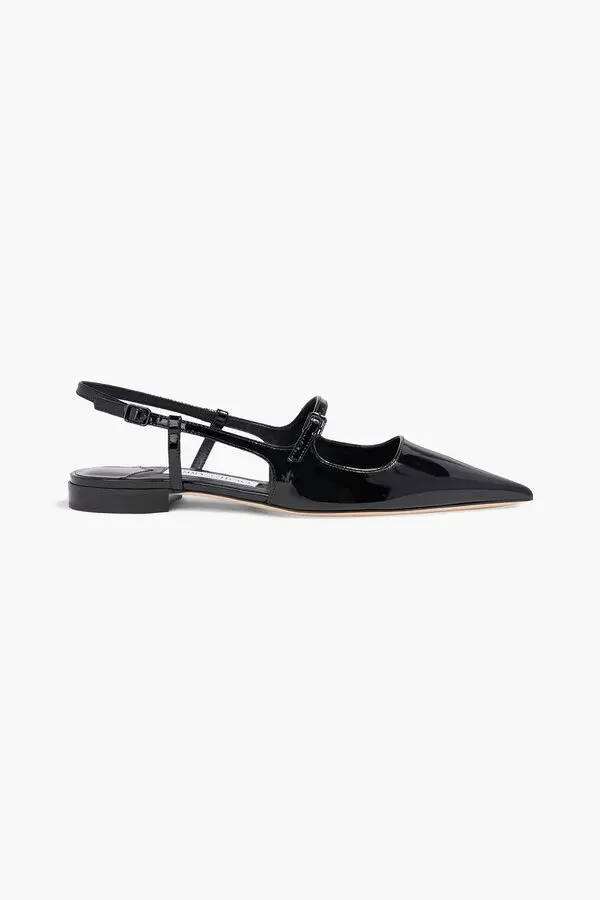 JIMMY CHOO Didi Patent Leather Point-toe Flats