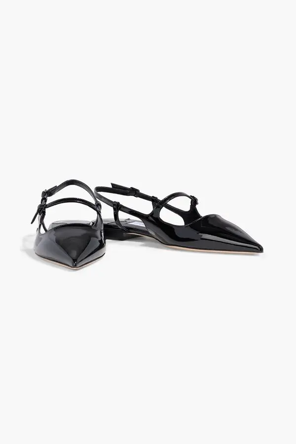 JIMMY CHOO Didi Patent Leather Point-toe Flats