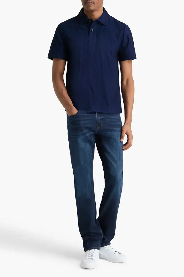 Missoni Printed Cottonjacquard Polo Shirt - Navy