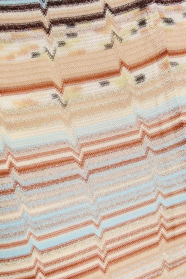 Missoni Metallic Crochet-knit Wide-leg Pants