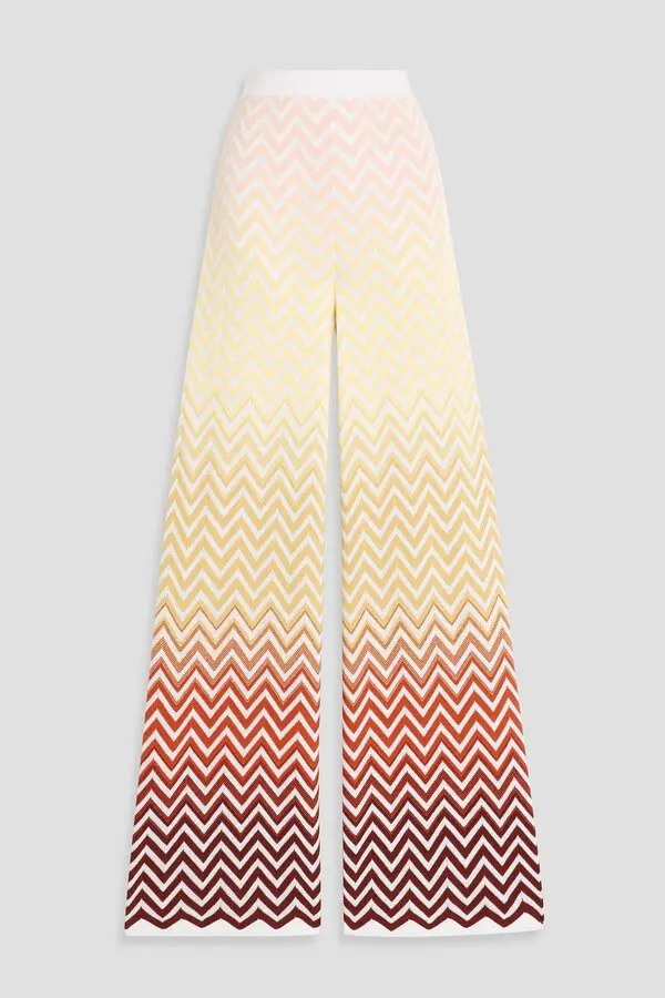 Missoni Crochet-knit Cotton-blend Flared Pants - Cream