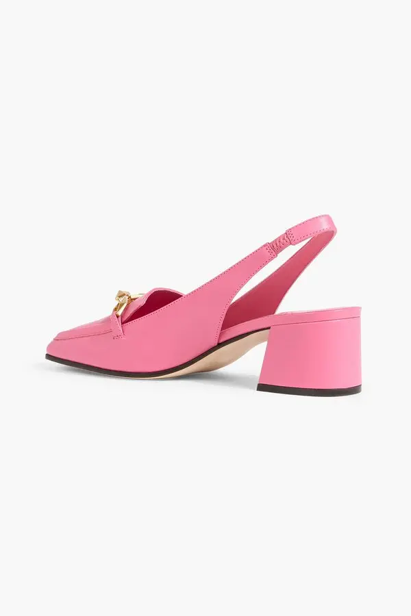 JIMMY CHOO Diamond Tilda 45 Embellished Leather Slingback Pumps - Pink