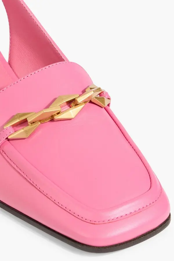 JIMMY CHOO Diamond Tilda 45 Embellished Leather Slingback Pumps - Pink