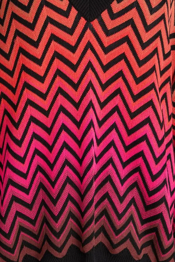 Missoni Crochet-knit Cotton-blend Sweater - Fuchsia