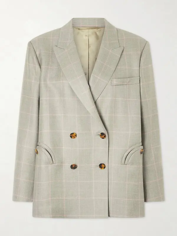 BLAZÉ MILANO Nightbreak Virgin Wool, Silk And Linen-blend Blazer