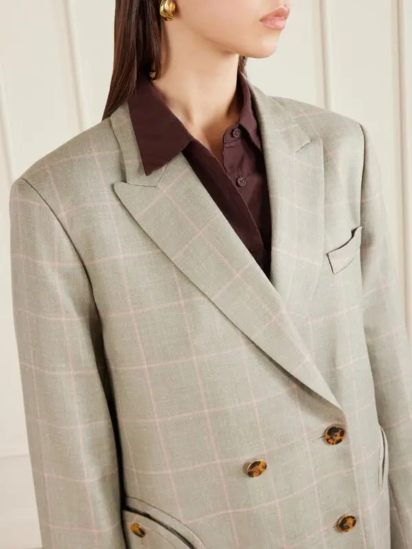 BLAZÉ MILANO Nightbreak Virgin Wool, Silk And Linen-blend Blazer