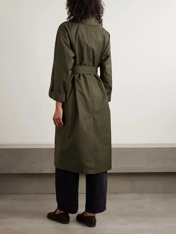 Max Mara Mtcarte Double-breasted Cotton-blend Gabardine Trench Coat - Brown