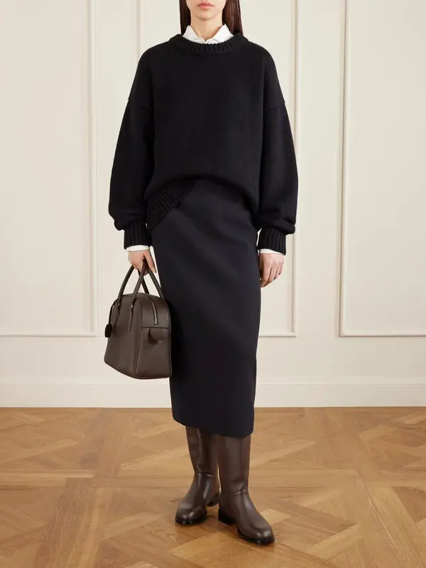 THE ROW Nobilis Textured-leather Boots